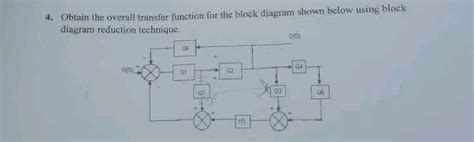 Obtain The Overall Transfer Function For StudyX
