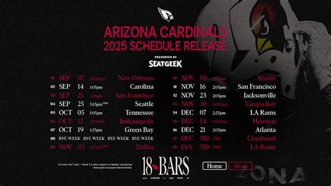 2025 Arizona Cardinals Schedule Complete Schedule Tickets And Match