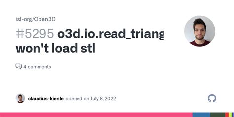 read triangle mesh won t load stl · issue 5295 · isl org open3d