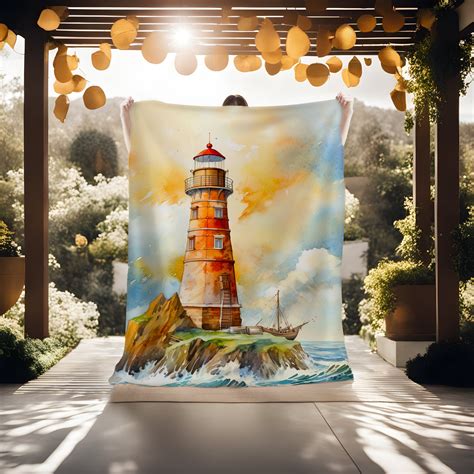 Lighthouses Blanketlighthouse Quiltlightweight Bedcoverlighthouse