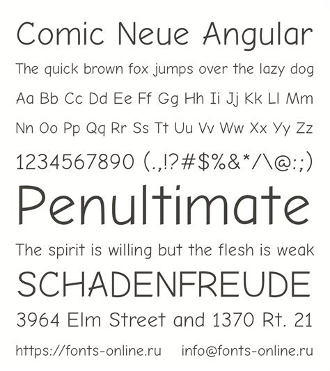 comic neue angular font