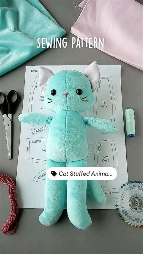 Cat Stuffed Animal Pattern To Sew 🖤 Войлочные куклы Куклы Вязание