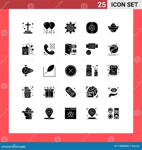 Modern Set Of 25 Solid Glyphs Pictograph Of Egg Laboratory Business Chemistry Biology Stock
