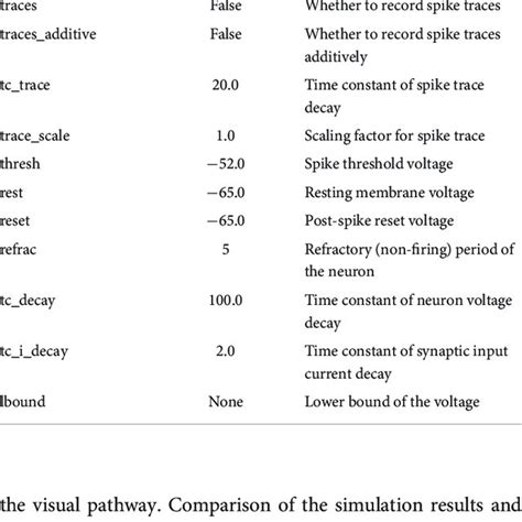 Default Parameters Of Current Based Lif Neuron Download Scientific Diagram