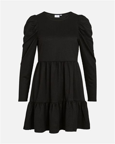 Vila Kjole Corinaa L S Black Kjoler Til Hverdag Og Fest Floyd No