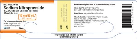 Sodium Nitroprusside Package Insert Drugs Com