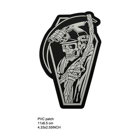 Grim Reaper Night Vision Goggles Pvc Rubber Velcro Patch Little