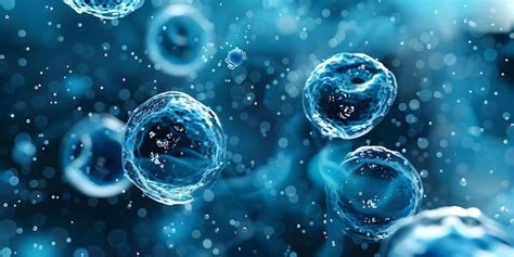 Exploring Stem Cell Research Through Microscopic View Of Body Cells Undergoing Cellular Therapy