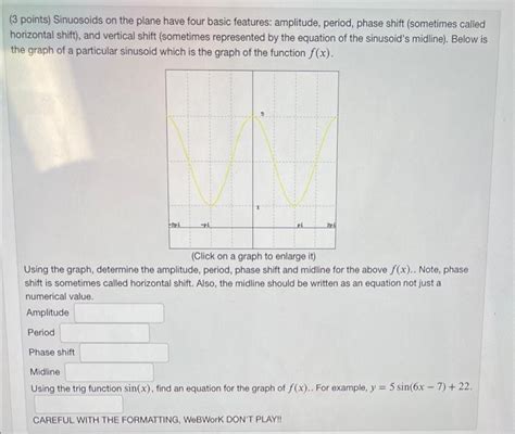 solved 3 points sinuosoids on the plane have four basic