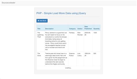 Php Simple Load More Data Using Jquery Sourcecodester