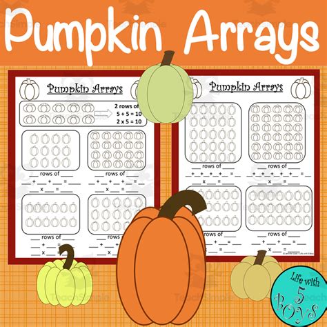 Pumpkin Arrays Math Activity By Teach Simple