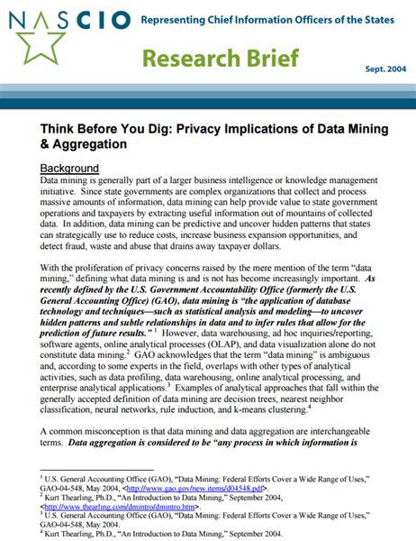think before you dig the privacy implications of data mining