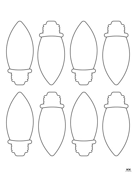 Christmas Light Templates 25 Free Printable Pages Printabulls