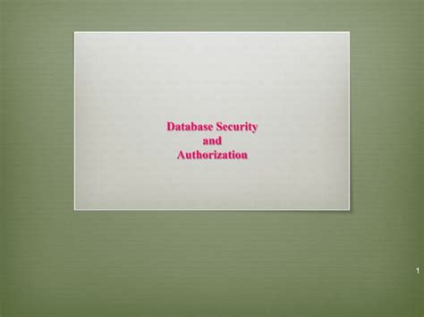 Chapter 6 Database Security And Authorization 4 Pdf