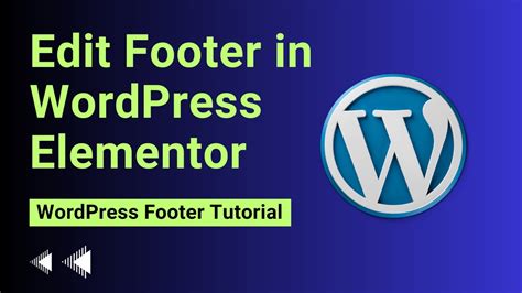 How To Edit Footer In Wordpress Elementor For Free Wordpress Footer
