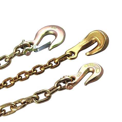 Gold Plated Alloy Steel G70 Transport Chain With Clevis Hook G70 Transport Chain And Transport