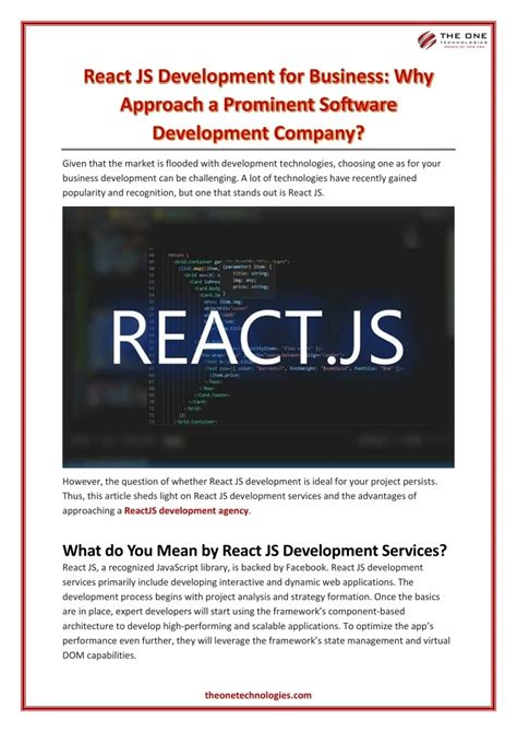 Ppt React Js Development For Business Why Approach A Prominent