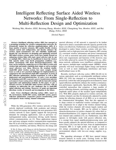 Pdf Intelligent Reflecting Surface Aided Wireless Networks From