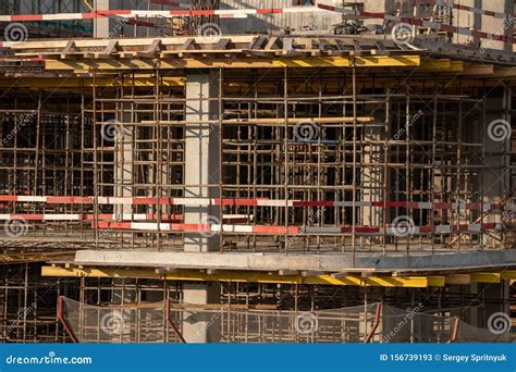 Monolithic Construction Of A Multi Storey Apartment Building Construction Site Construction In