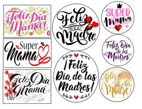 Plantilla De Sticker Topper Dia De Las Madres Mother Day En 2025