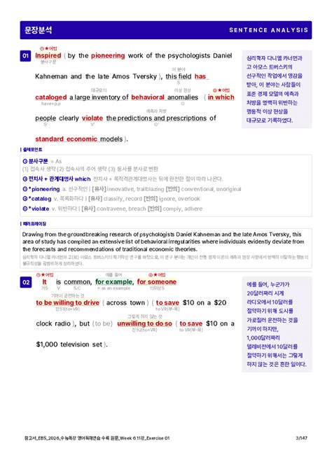 [쏠북패스] 수능특강 영어독해연습 본문분석 확인문제 11강 쏠북