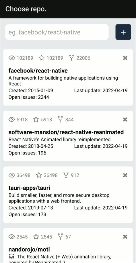 Github Net Runner Rn Github Issues App React Native Application That Shows Issues And Issue