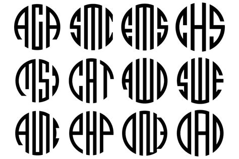 Circle Monogram Round Logotype Graphic By Piximcreator · Creative Fabrica