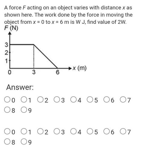 [answered] a force f acting on an object varies with distance x as kunduz