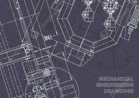 Blueprint Engineer Drawing Mechanical Drafting Template Download On Pngtree