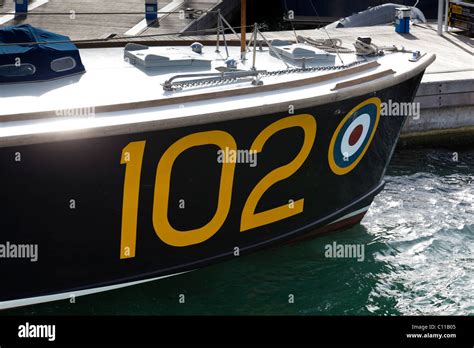 Close Up Of The Bow Of The Type 100 Class High Speed Launch Raf Hsl