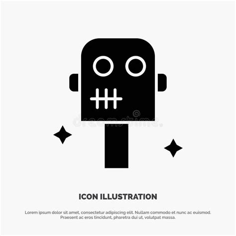 Space Suit Robot Solid Glyph Icon Vector Stock Vector Illustration