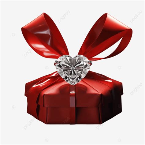 하트 모양의 다이아몬드가 있는 빨간색 선물 상자 하트 모양의 다이아몬드가 있는 빨간색 선물 상자 하트 모양의 빨간색 선물 상자 선물 상자 Png 일러스트 및 이미지 에