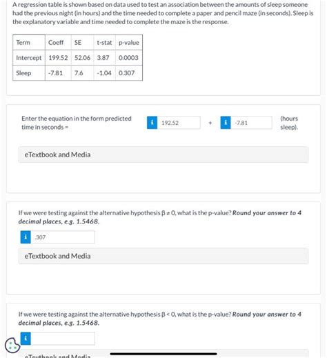 Solved A Regression Table Is Shown Based On Data Used To Chegg Com