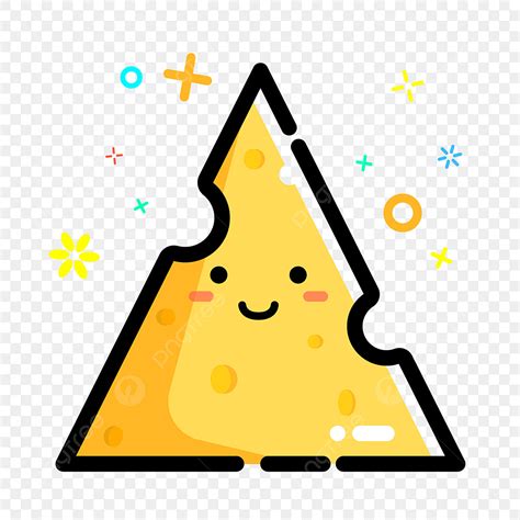Vector Mbe Style Yellow Triangle Cheese Vector Free Cheese Mbe Style