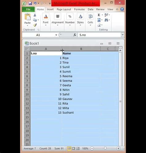 excel trick to adjust rows and column youtube