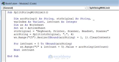Excel Vba To Split String By Delimiter 9 Examples