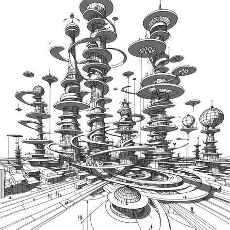 Abstract Architectural Design Unconventional Cityscape With Abstract Shapes Ai Art Generator