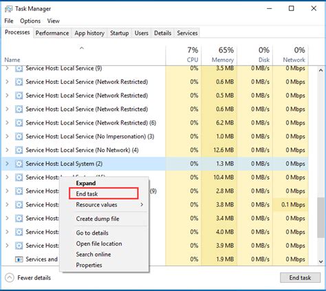Top 7 Solutions To Service Host Local System High Disk Windows 10 MiniTool