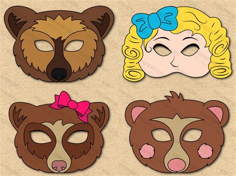 Goldilocks And The Three Bears Printable Stencils Printable Stencils