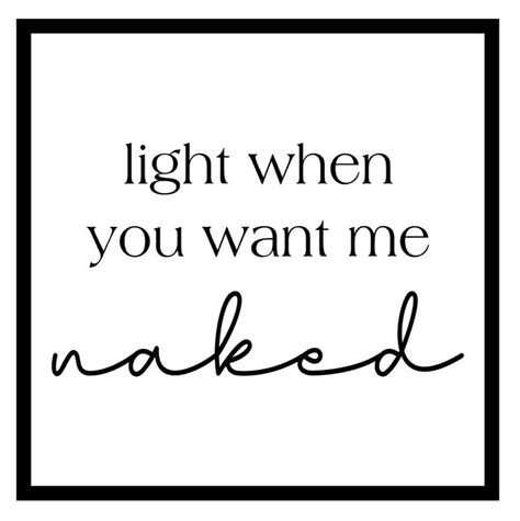 Light When You Want Me Naked Candle Label Glossy Matte Sticker Easy