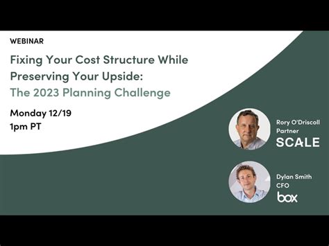 Fixing Your Cost Structure While Preserving Your Upside Scale Venture Partners