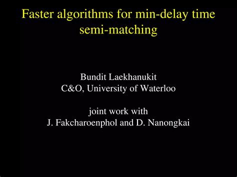 Faster Algorithms For Semimatching Problems Pdf Programming