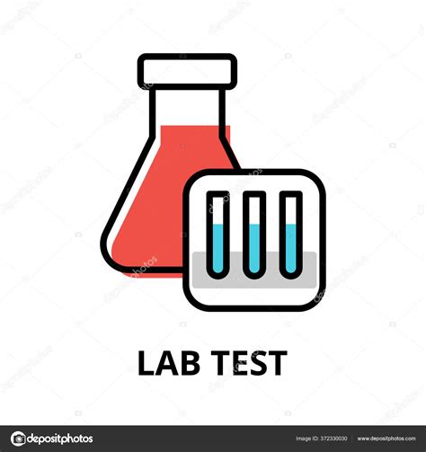 Concept Lab Test Icon Modern Flat Editable Line Design Vector Stock