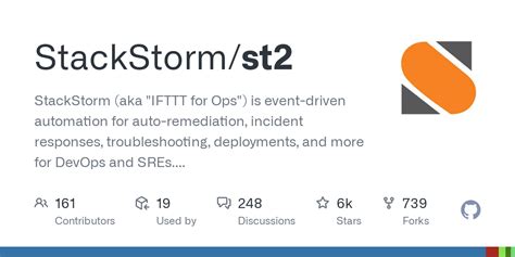 GitHub StackStorm St StackStorm Aka IFTTT For Ops Is Event Driven Automation For Auto