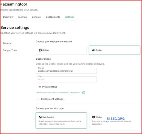 5 Mins Docker Deploy Azure Naming Tool Into Koyeb For Free 51 Security