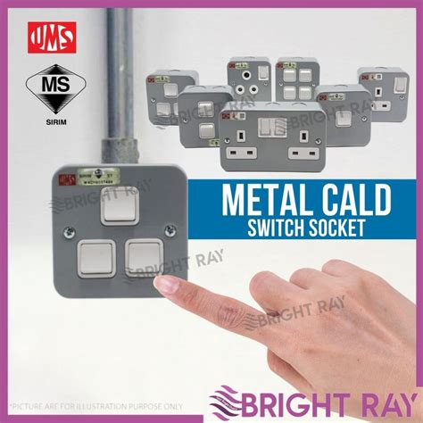 Ums Metal Clad Switch Socket Series With Base Sirim Approved Heavy Duty