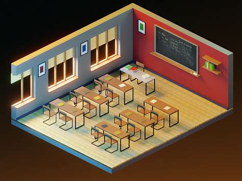 Classroom Isometric Cg Cookie
