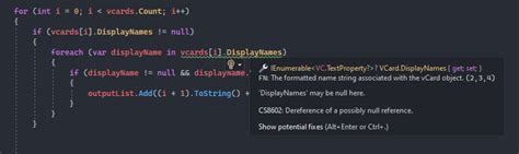 Why Do I Get A Possibly Null Reference After Checking For Null