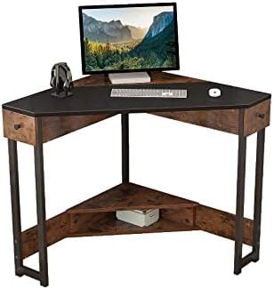 Amazon Com ALISENED Corner Desk Inch Triangle Computer Desk Workstation With Drawer For