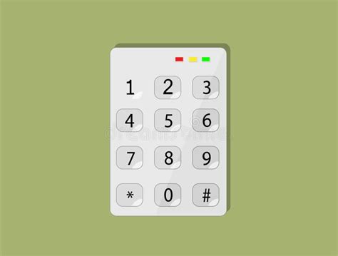 Illustration Of A Code Lock For A Door Stock Vector Illustration Of